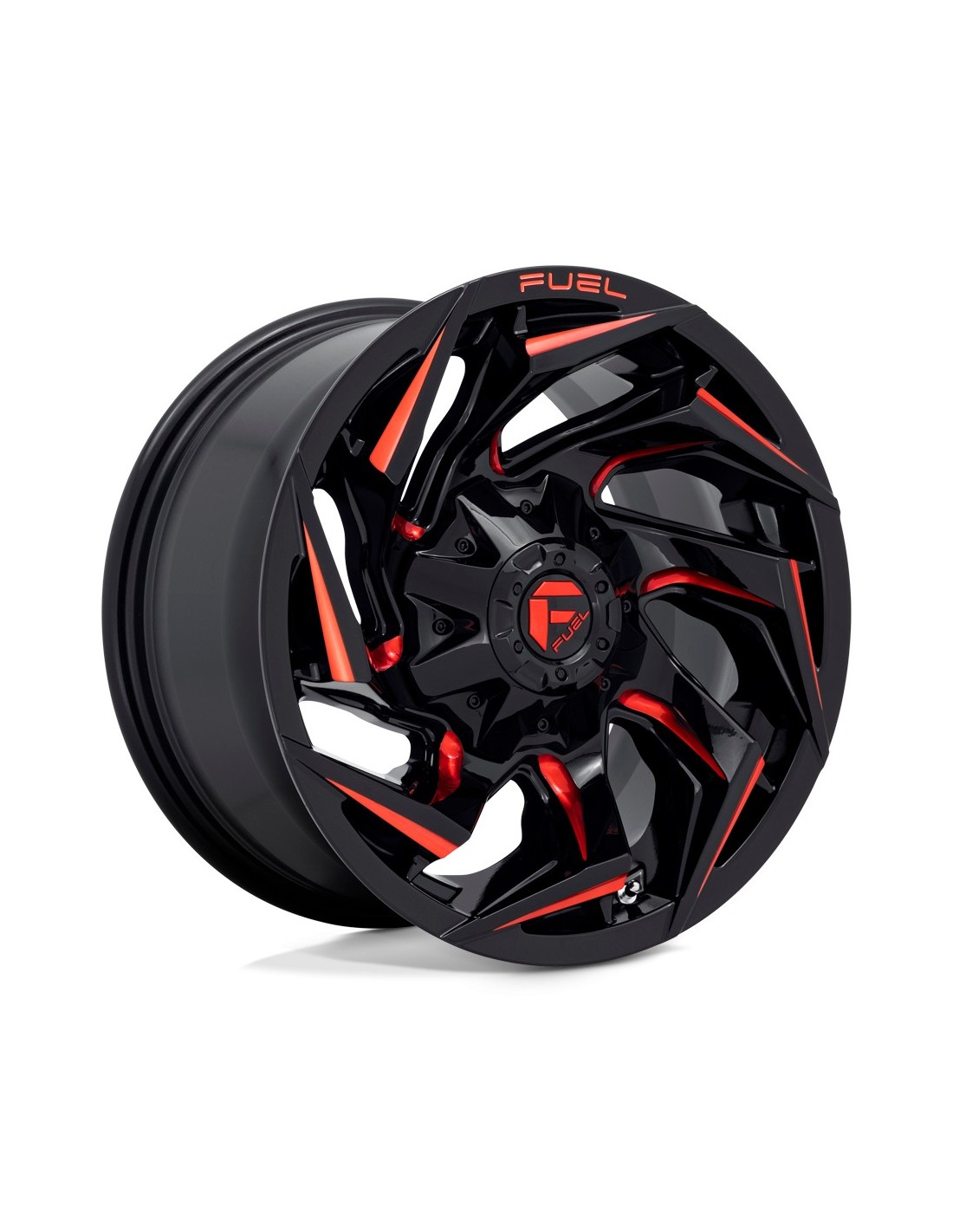 Llanta Fuel Reaction GLOSS BLACK RED TINT 20x9 6X139.7/135/1