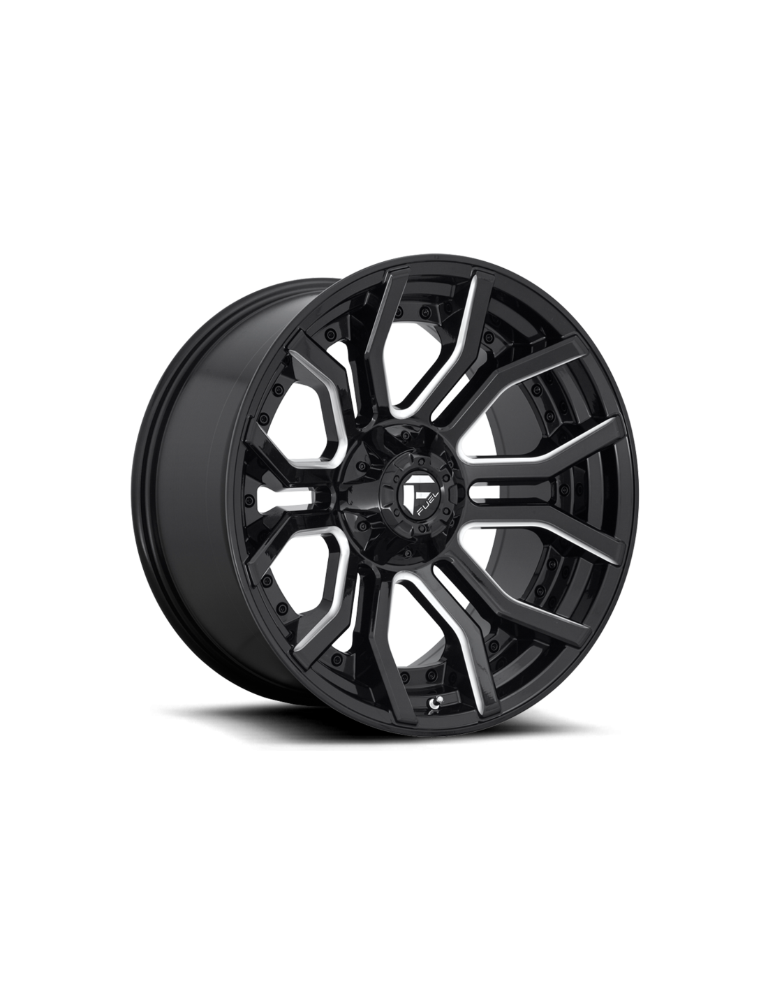 Llanta Fuel Rage GLOSS BLACK MILLED 20X10 6x139.7/135/-18